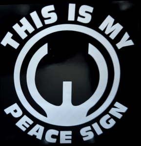 "This is my Peace Sign" White Vinyl Decal - Shop OP1VET